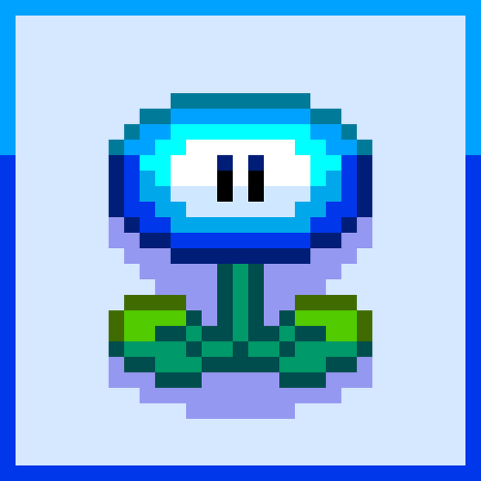 Minecraft Pixel Art Mario Ice Flower