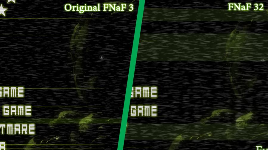 Comparison "Main Menu" in the original FNaF 3 and FNaF 32 #horror ...