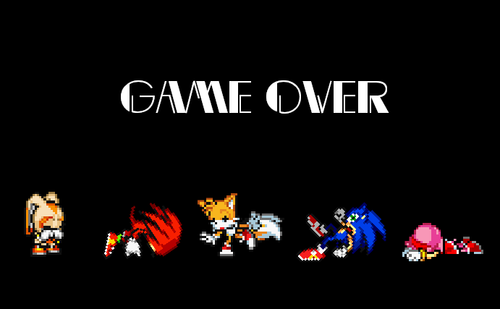 Sonic Game Over Screen